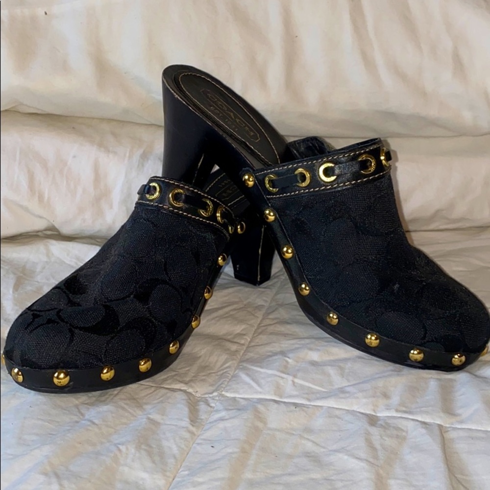 Coach Clogs Gold Studded Slip On..Dont Miss Out! - Gem